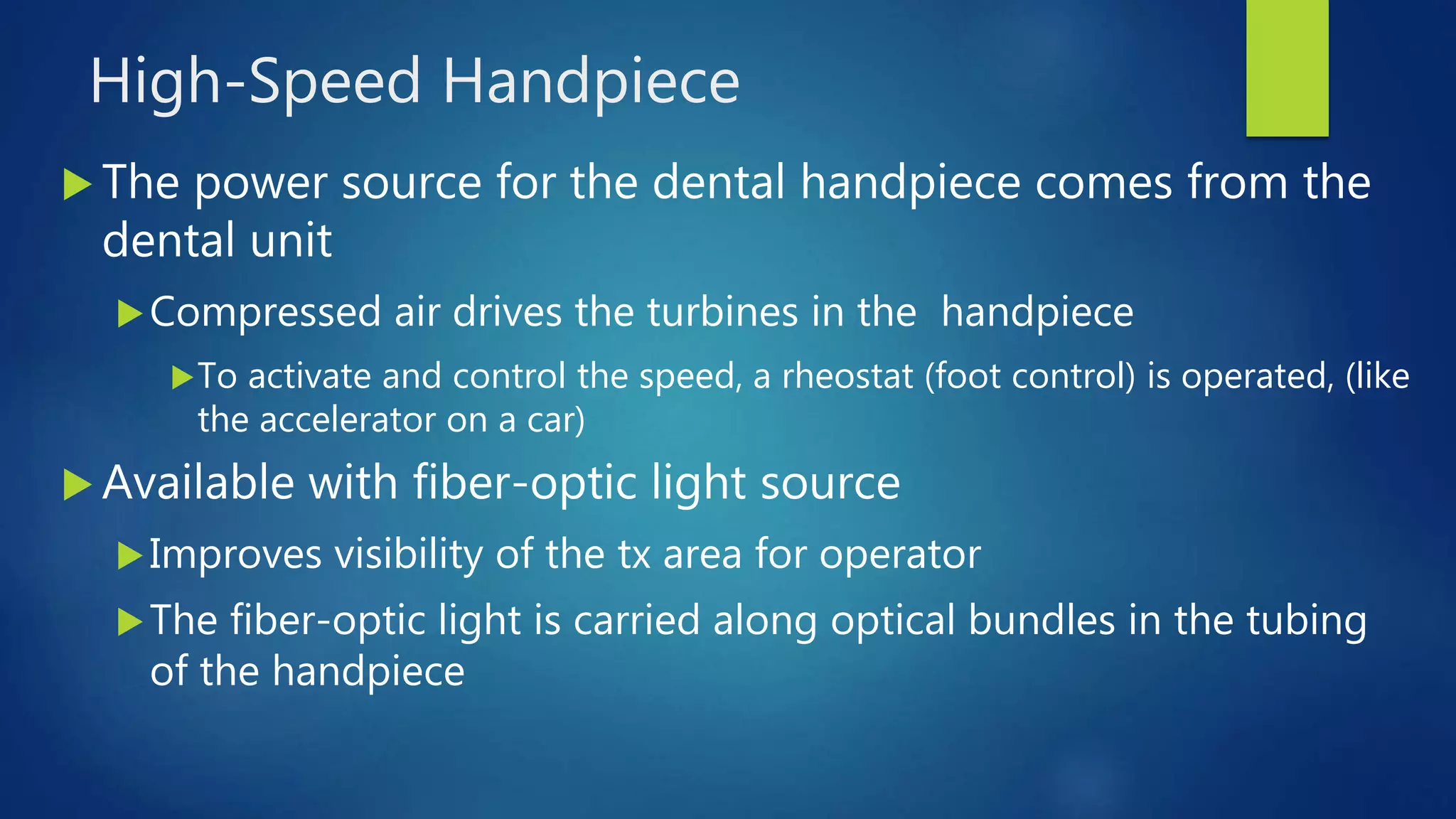 Dental Handpieces | PPTX