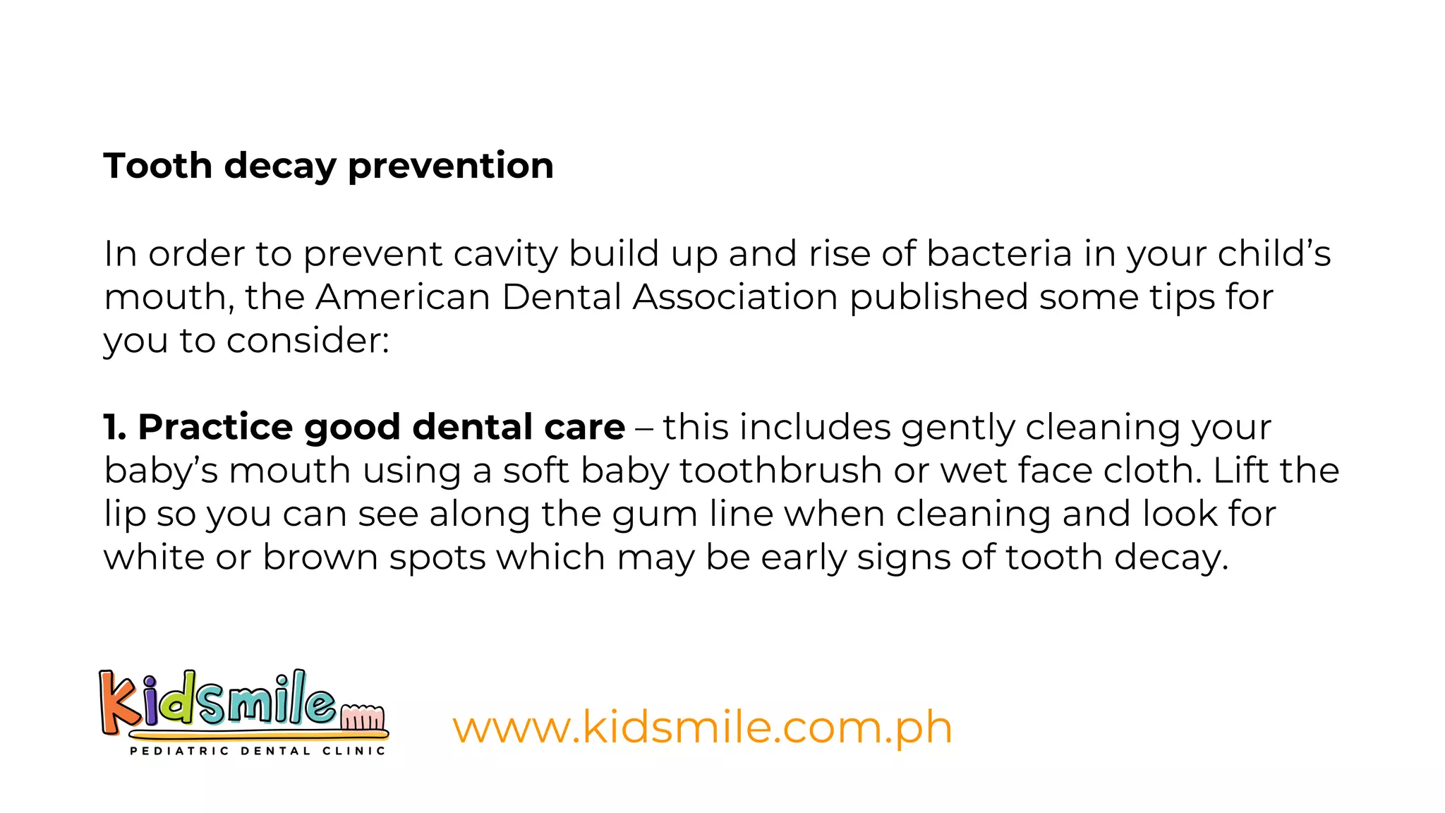 Dental Hygiene For Babies And Toddlers | PDF