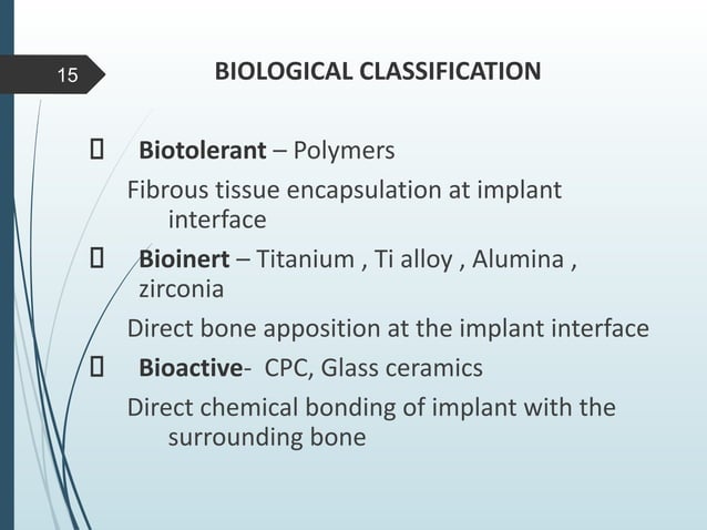 INTRODUCTION TO DENTAL IMPLANT BIOMATERIALS | PDF | Bone and Joint Conditions | Diseases and ...