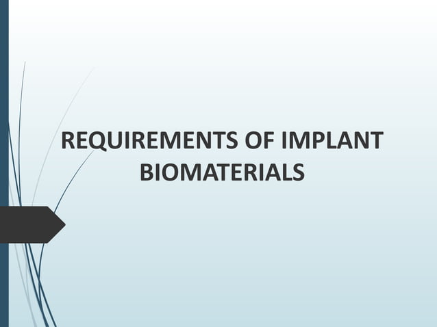 INTRODUCTION TO DENTAL IMPLANT BIOMATERIALS | PDF | Bone and Joint Conditions | Diseases and ...