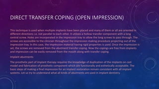 Dental implant components and current concepts in implant design .pptx