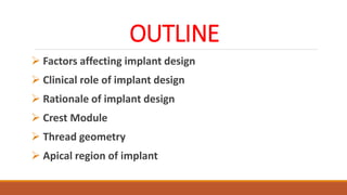 Dental implant deisgn | PDF