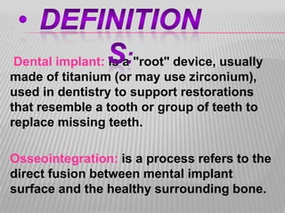 Dental implant in esthetic zone | PPTX