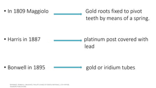 Dental implant materials | PPTX