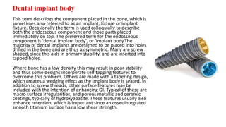 Dental implants | PPTX