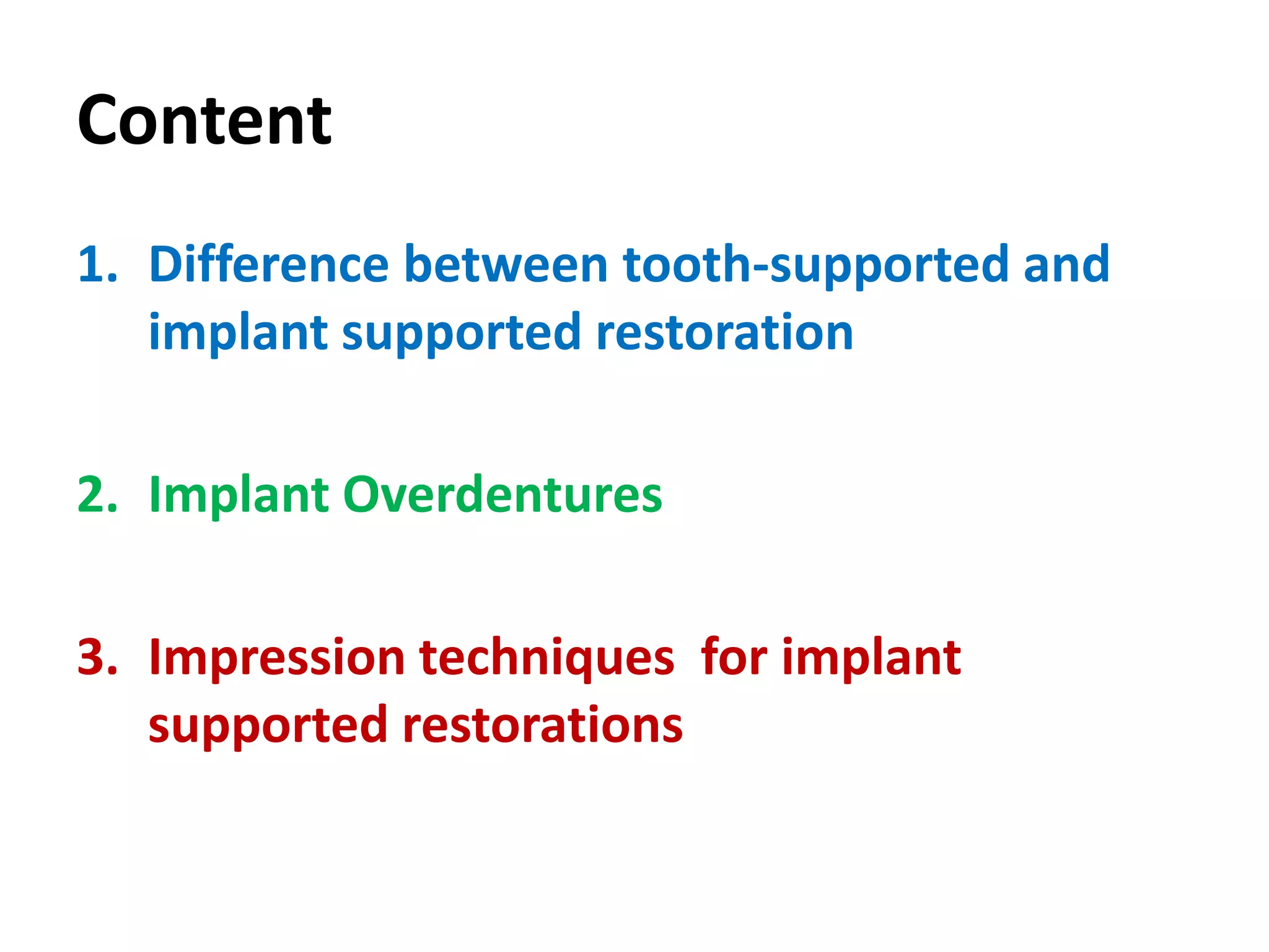 Dental implants,Implant overdentures & impression techniques . | PPTX