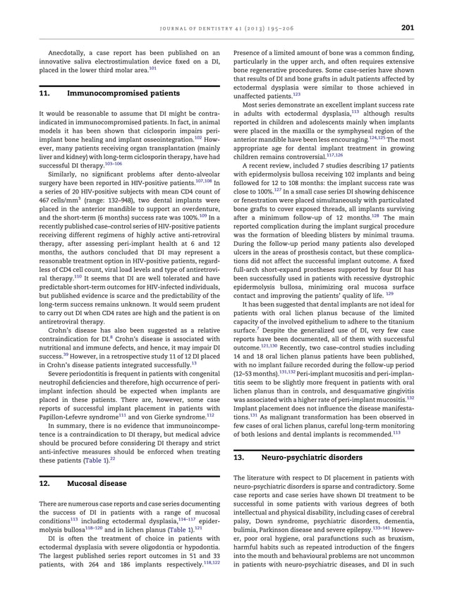 Dental implants in the medically compromised patient | PDF | Dental ...