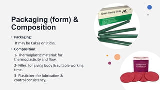 Dental Impression Compound; Types, uses & Manipulation | PPTX