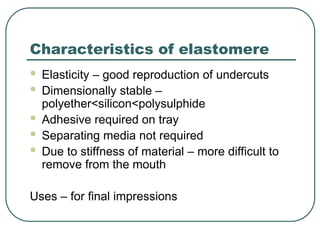 Dental Impression Material.ppt, for denture adhesive and other denture ...