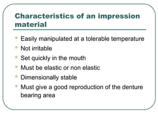Dental Impression Material.ppt, for denture adhesive and other denture ...