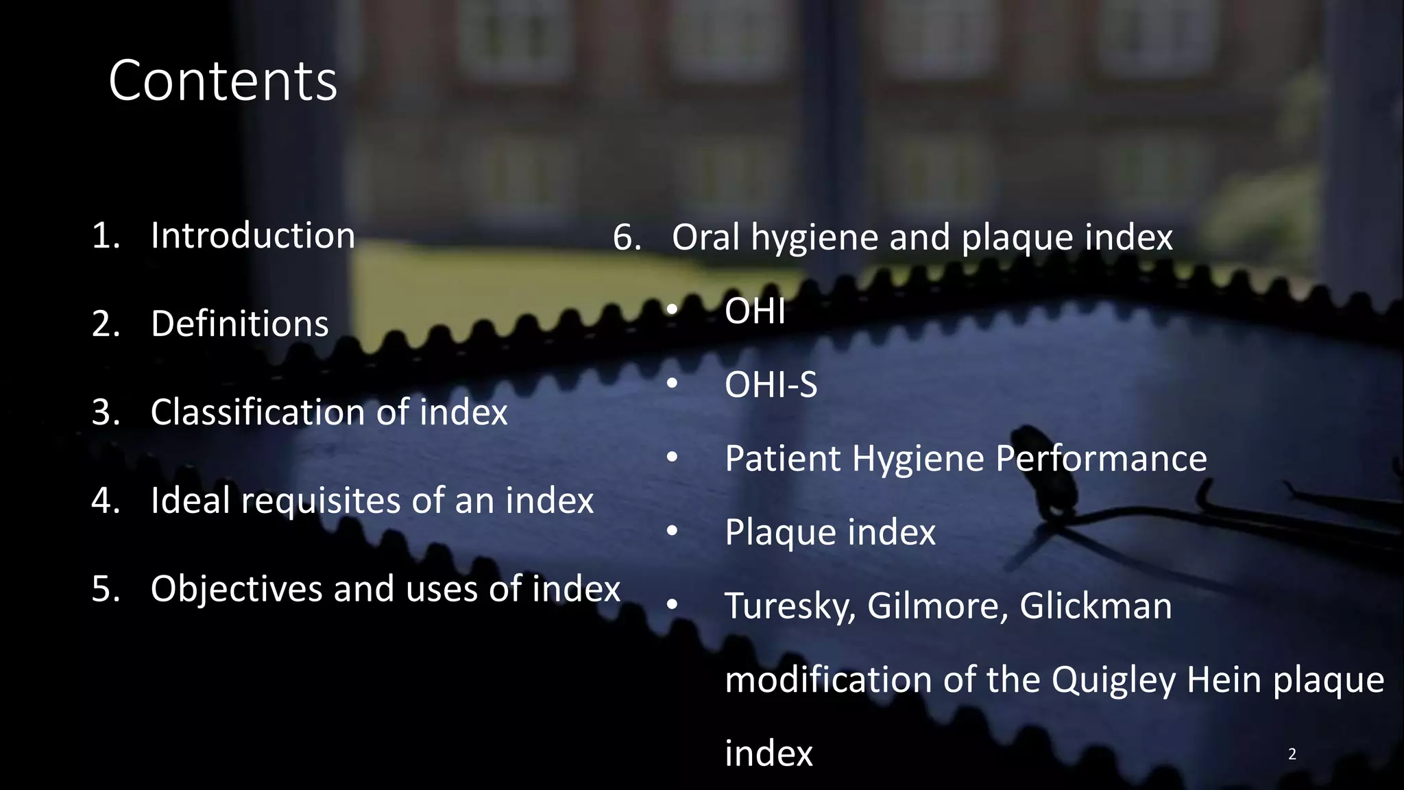Dental indices | PPTX
