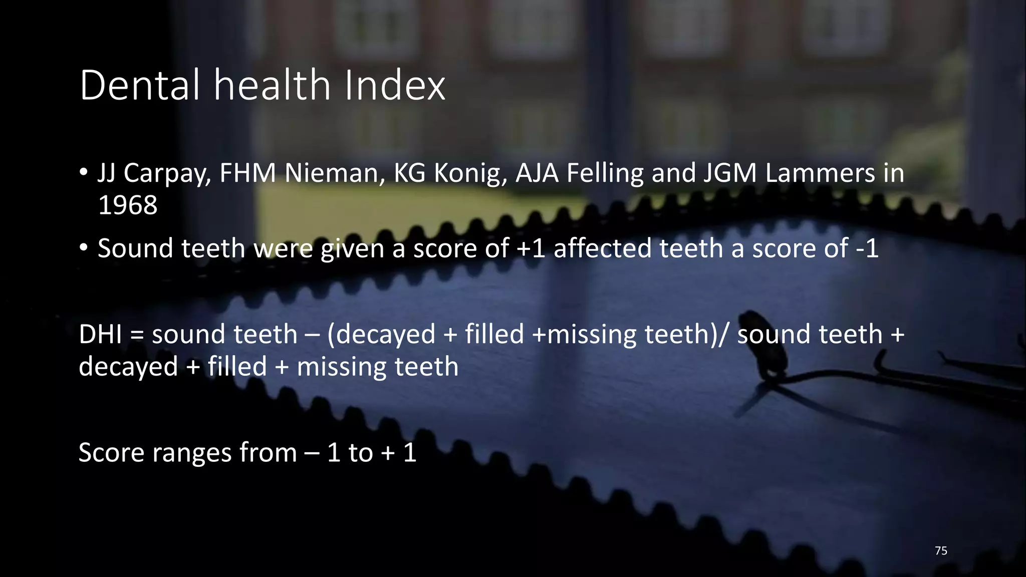 Dental indices | PPTX