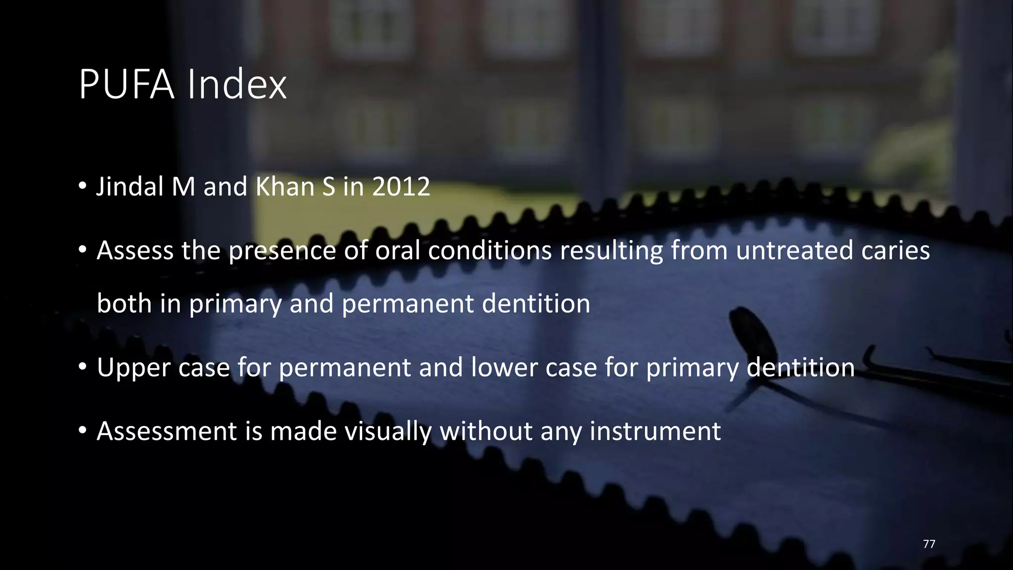 Dental indices | PPTX