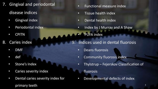 Dental indices | PPT