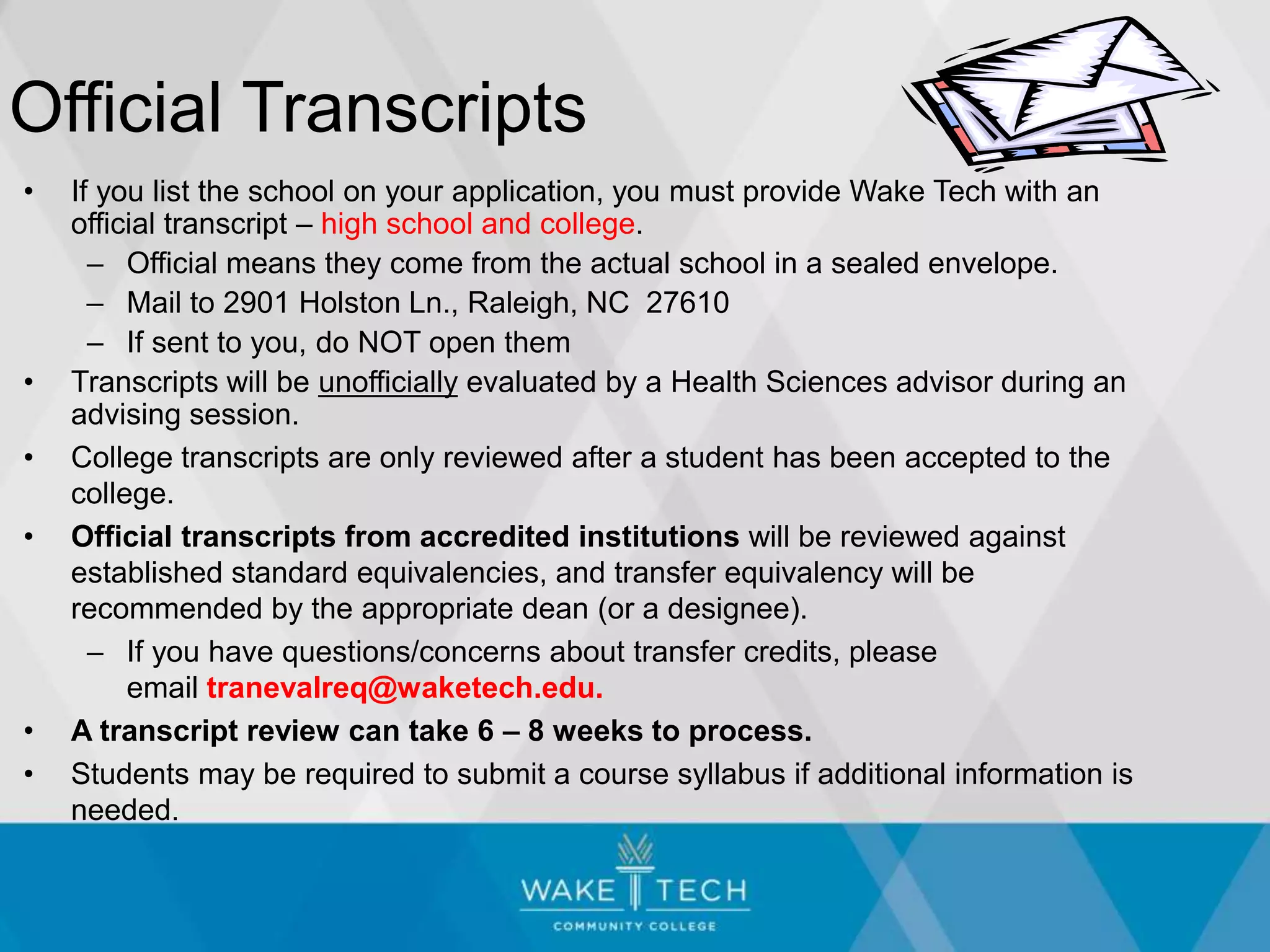 Wake Tech Dental Information Session | PPTX