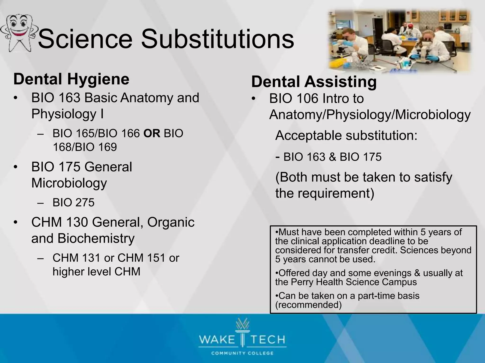 Wake Tech Dental Information Session | PPTX