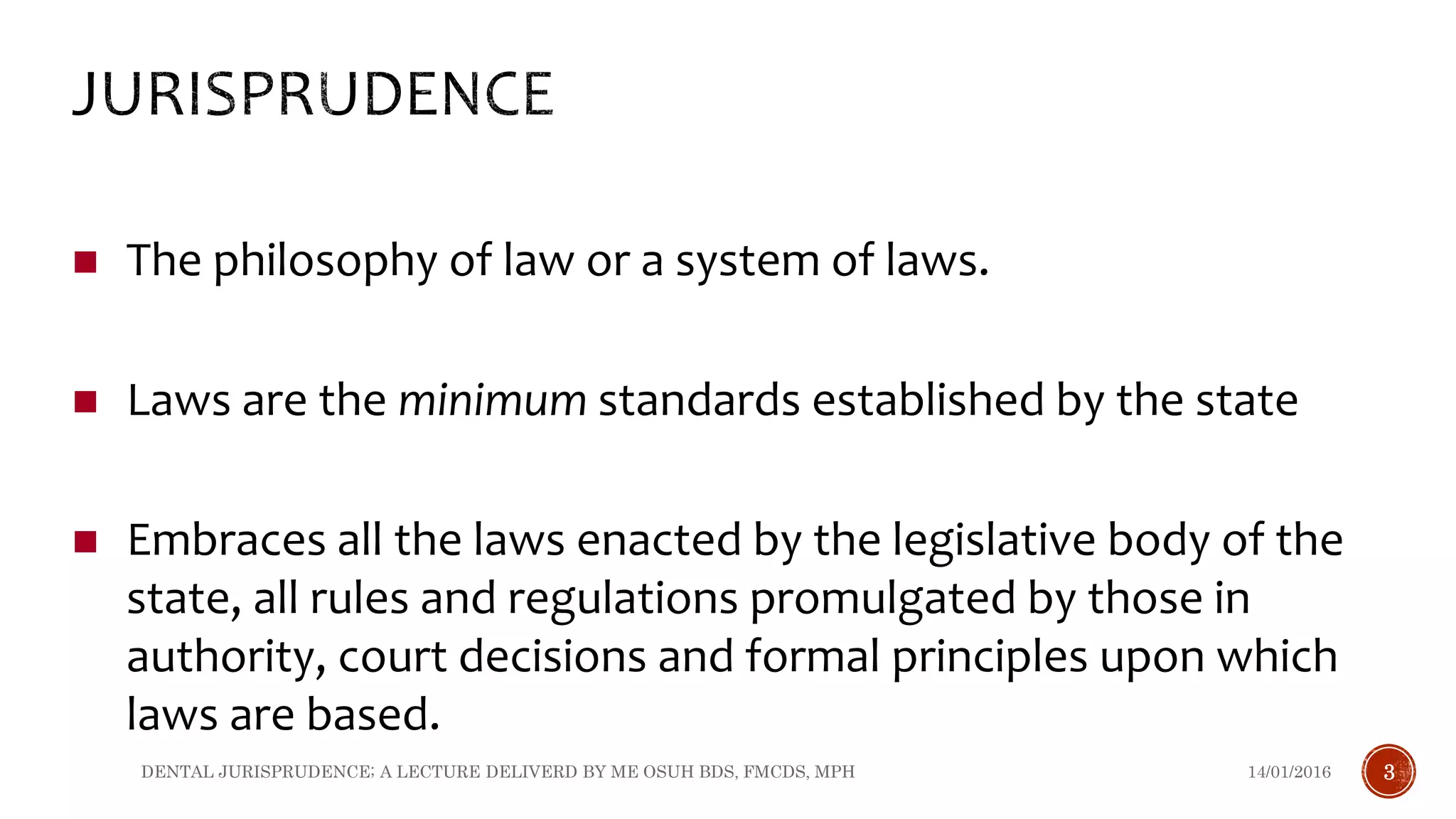 Dental Jurisprudence | PPTX
