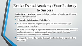 Dental Management Courses and Receptionist Programs in Canada: A Guide ...