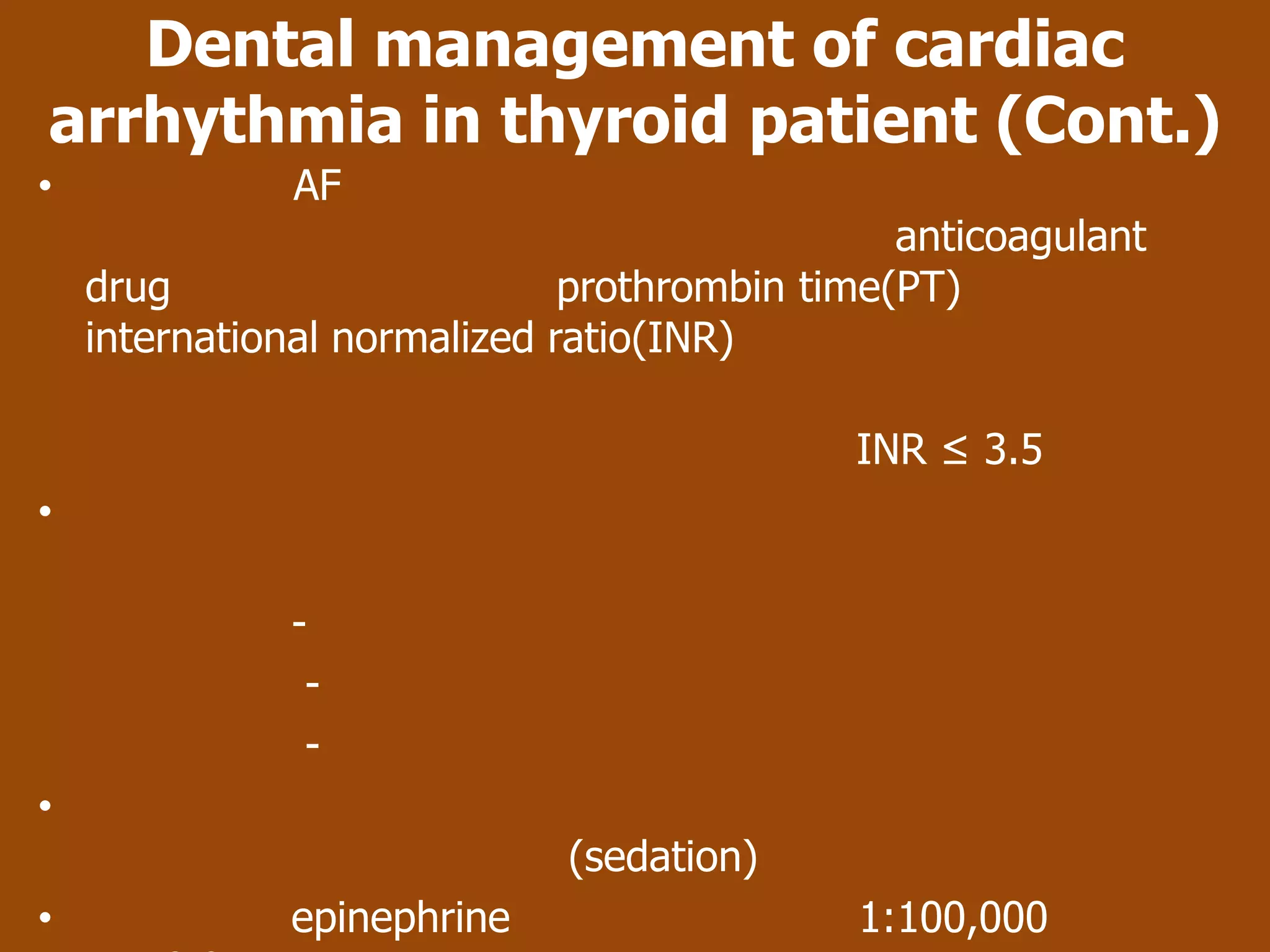 Dental management in thyroid patient | PPTX