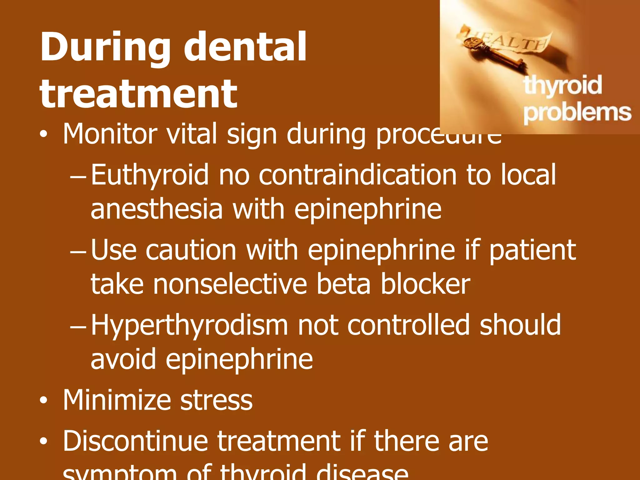 Dental management in thyroid patient | PPTX