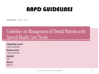 Dental management of children with special health care needs | PDF