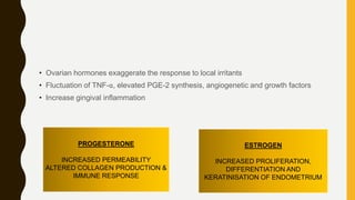 Dental management of female periodontium | PPTX