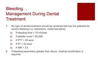 Dental management of medically complex patients | PPTX