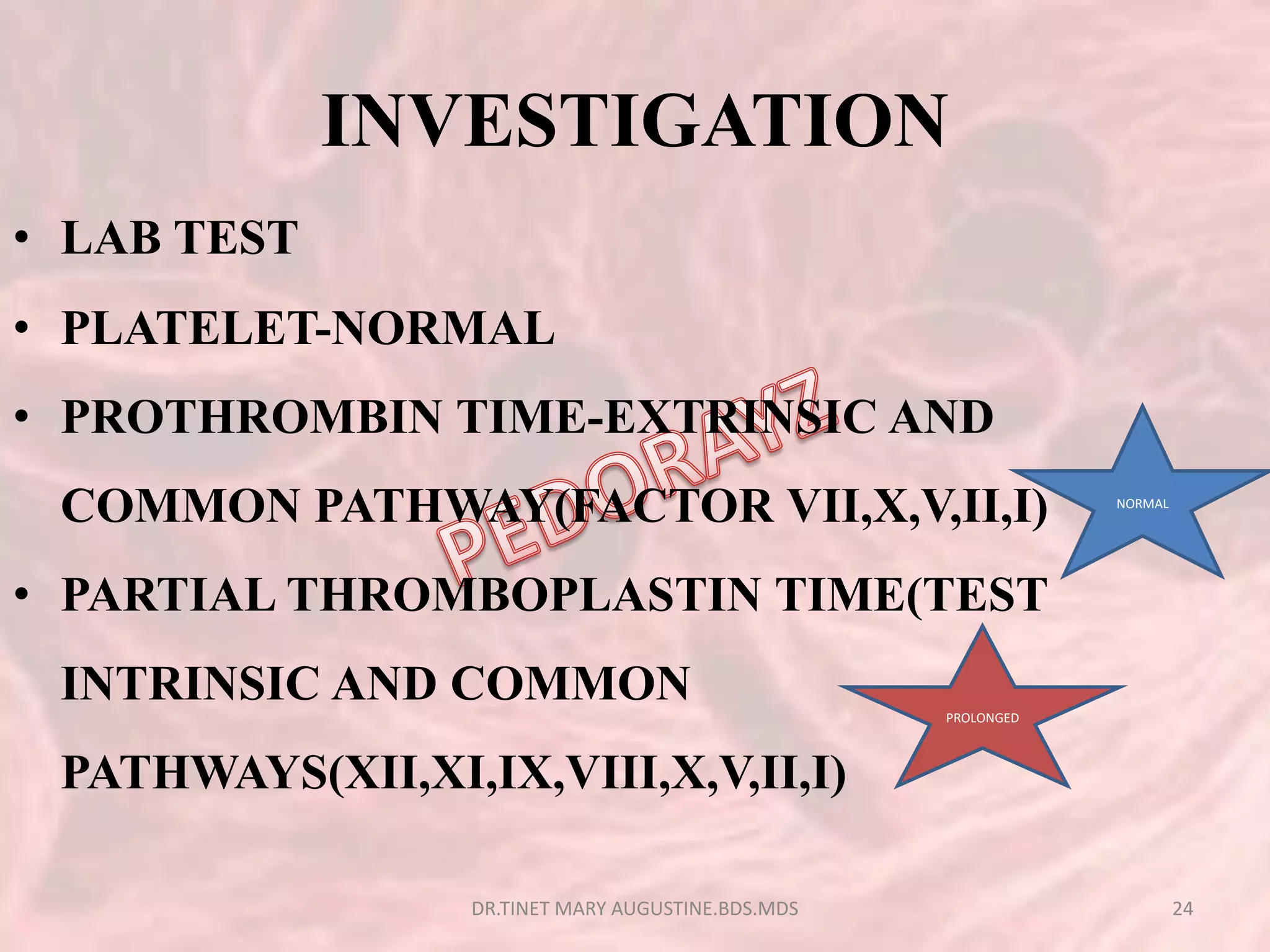 Dental management of patents with haematological disorders | PDF