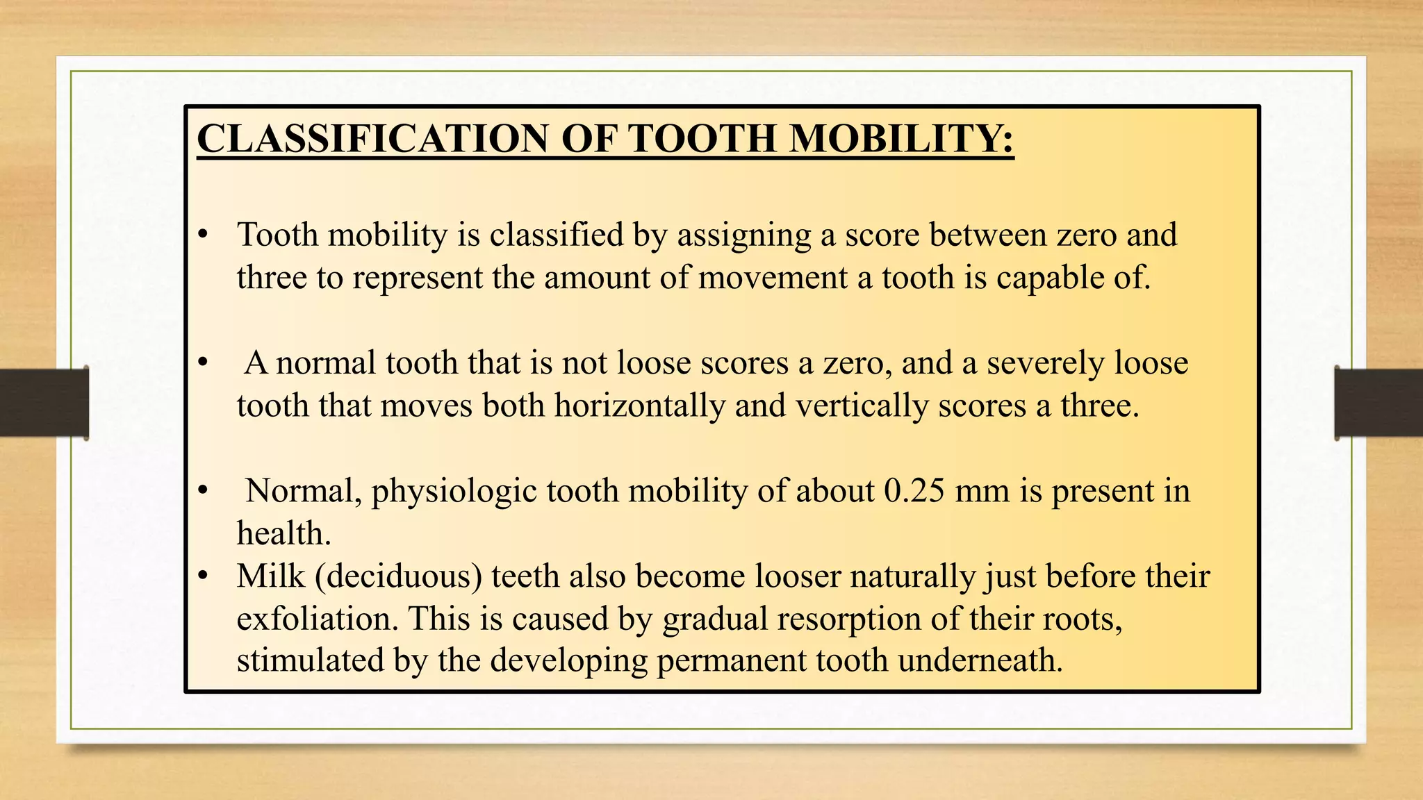 Dental mobility | PPTX