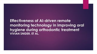 Effectiveness of AI-driven remote monitoring technology | PPT