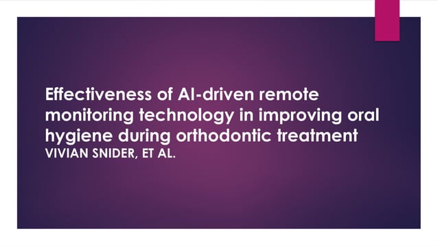 Effectiveness of AI-driven remote monitoring technology | PPT