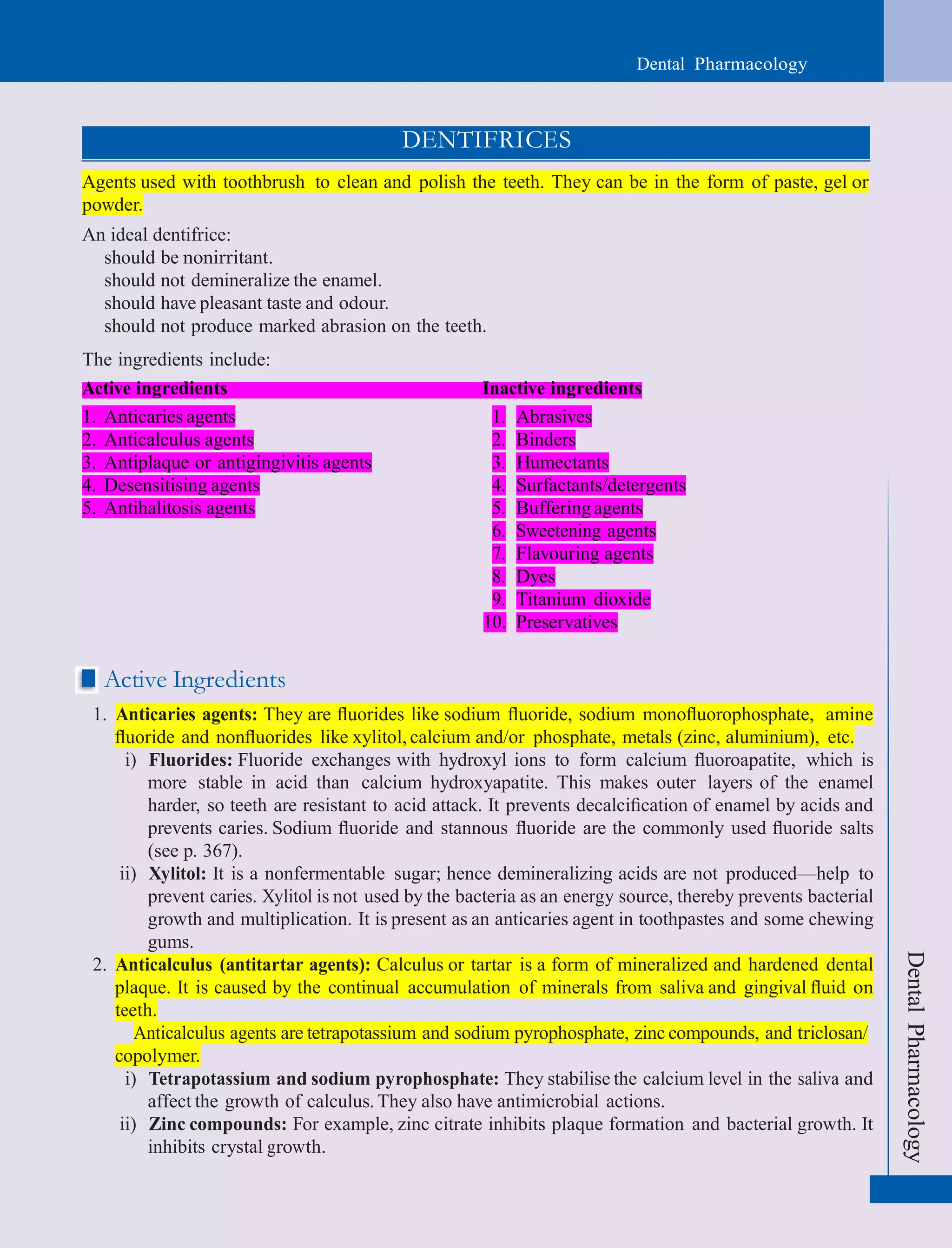 Dental Pharmacology | PDF