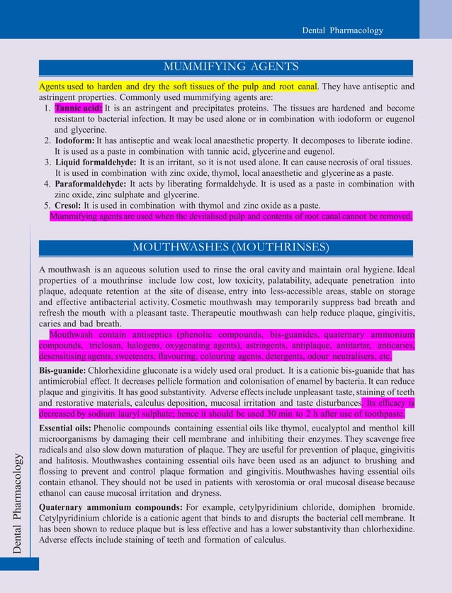 Dental Pharmacology | PDF