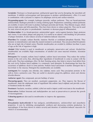 Dental Pharmacology | PDF