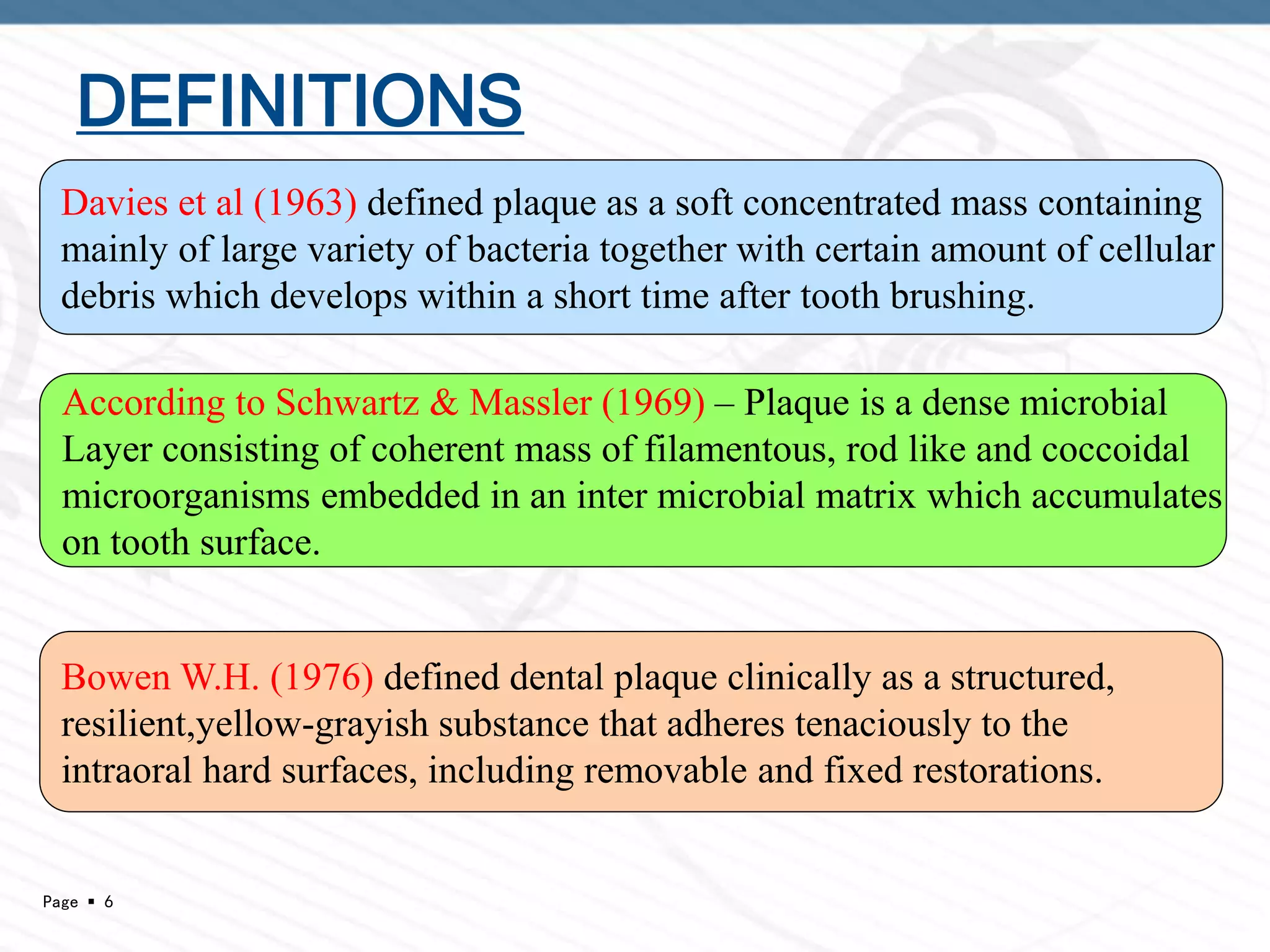 DENTAL PLAQUE - PART 1 | PPTX