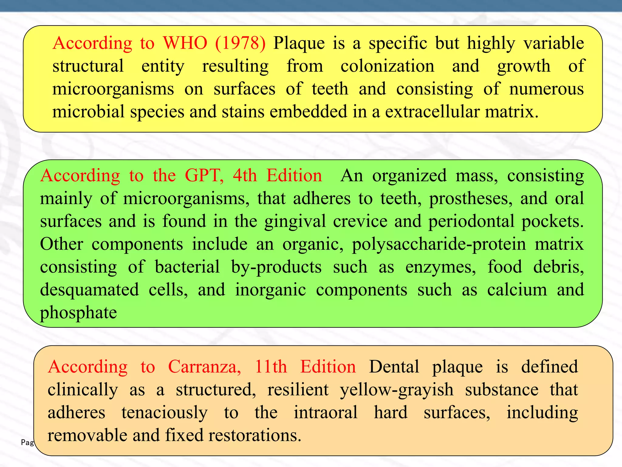 DENTAL PLAQUE - PART 1 | PPTX