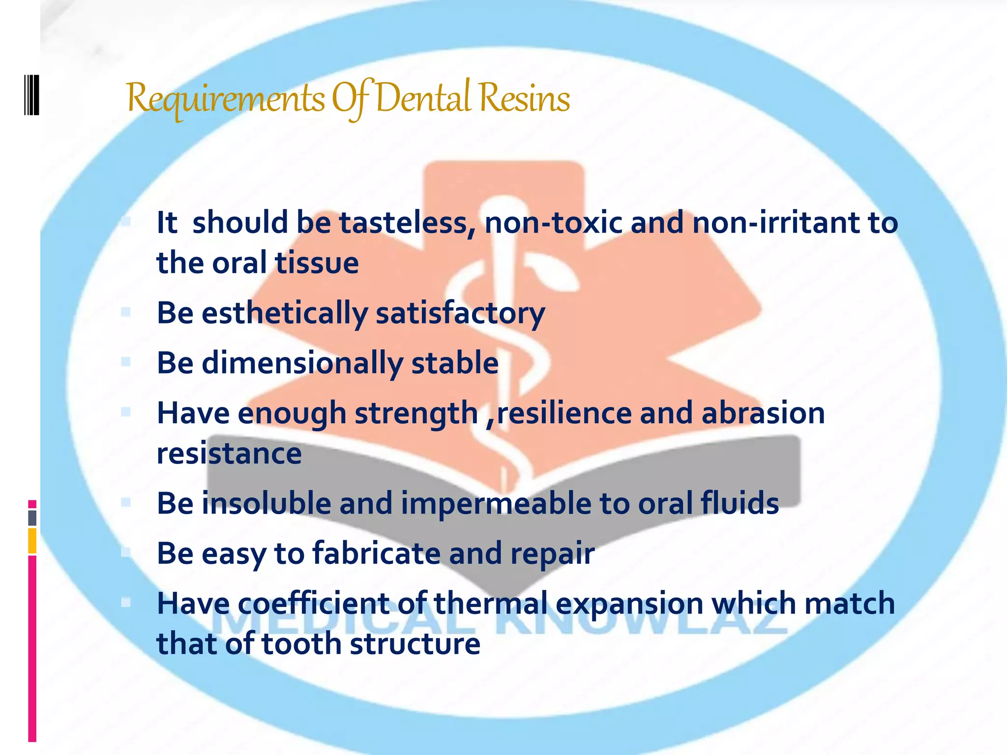 Dental polymer part 1 | PPTX
