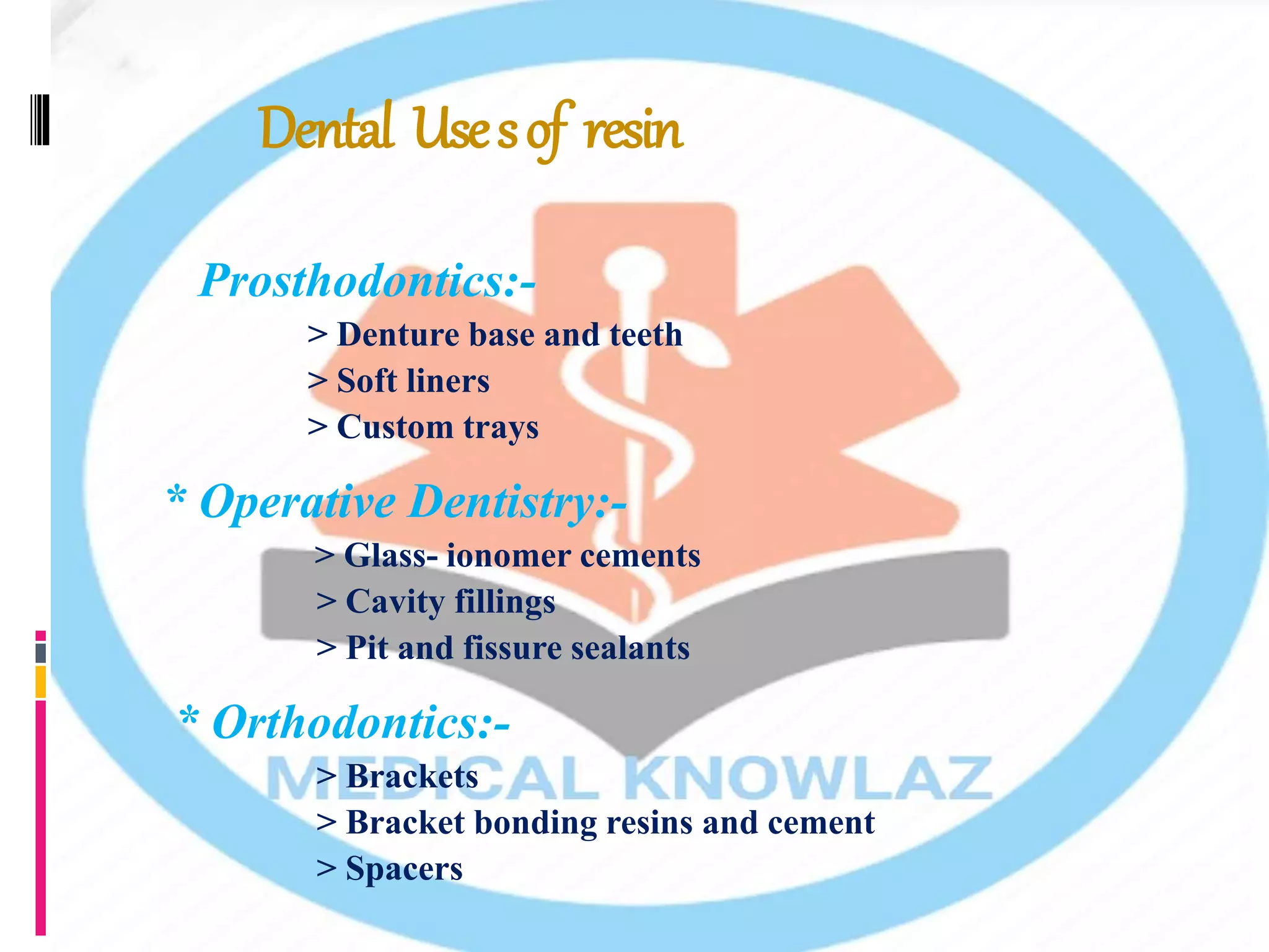 Dental polymer part 1 | PPTX