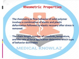 Dental polymer part 1 | PPTX