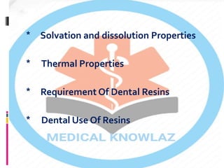 Dental polymer part 1 | PPTX