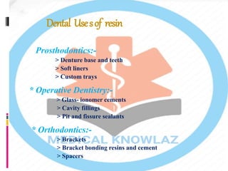 Dental polymer part 1 | PPTX