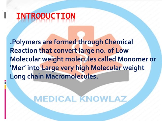 Dental polymer part 1 | PPTX