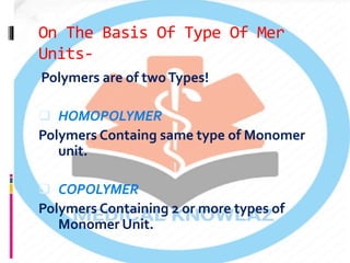 Dental polymer part 1 | PPTX