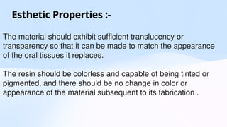 DENTAL POLYMERS IN PROSTHODONTICS & CROWN AND BRIDGE | PPTX