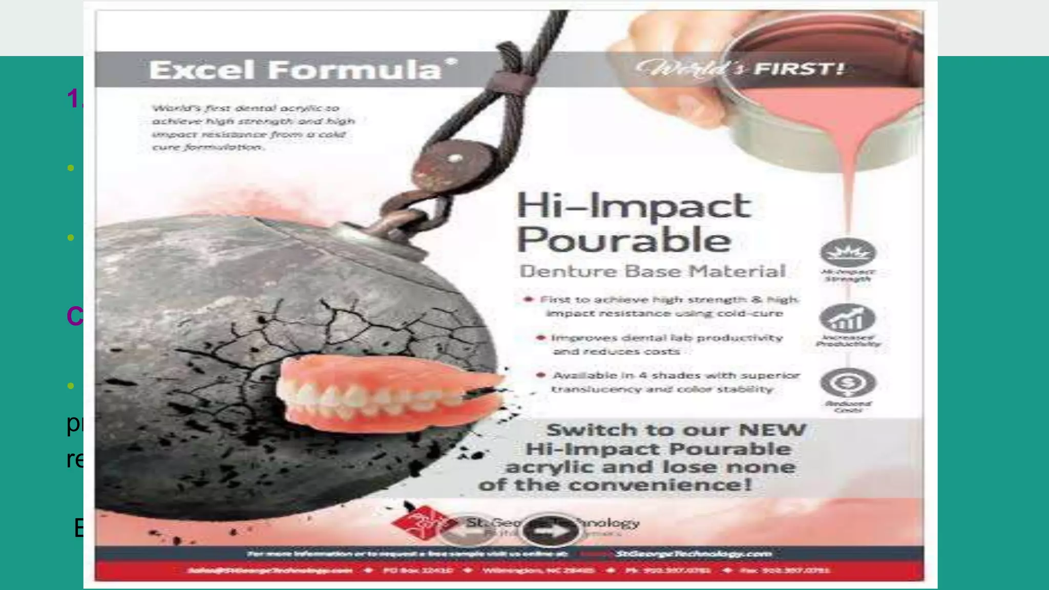 Dental polymers with recent advancements in dental base techniques 2 | PPTX