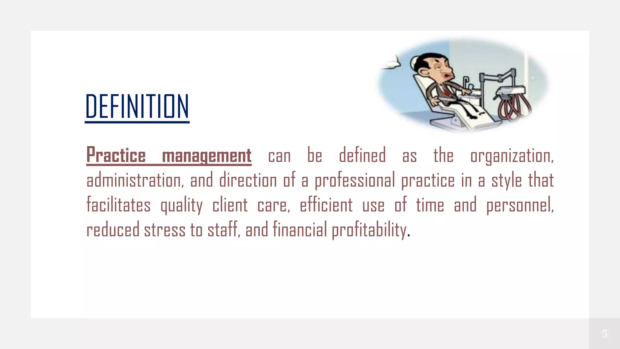 Dental practise management ppt | PPTX