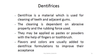 Dental products Dentifrice | PPT