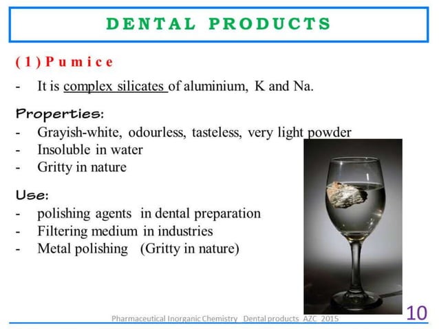 Dental products pharmaceutical inorganic chemistry | PPTX