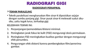Dental Radiografi teknik dan prosedure bagian 2 | PPT