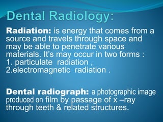 Dental radiology ppt | PPSX